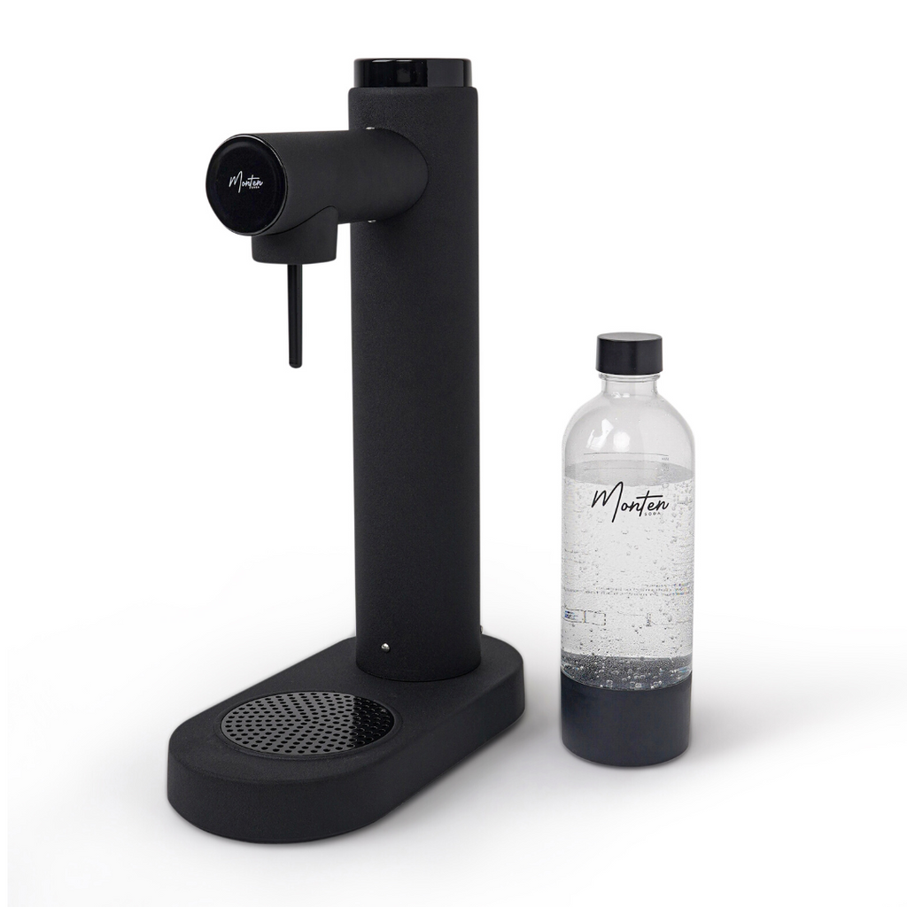 Black Steel Soda Maker Machine | Monten Soda Sparkling Water Maker