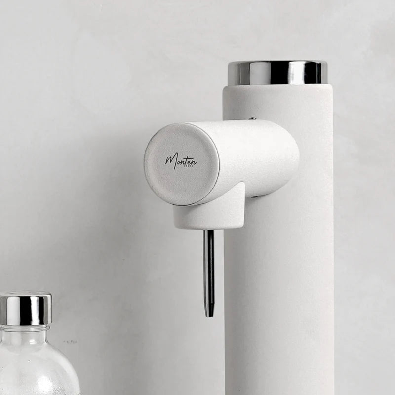 White Steel Soda Maker Machine | Sparkling Water Maker - Monten Soda
