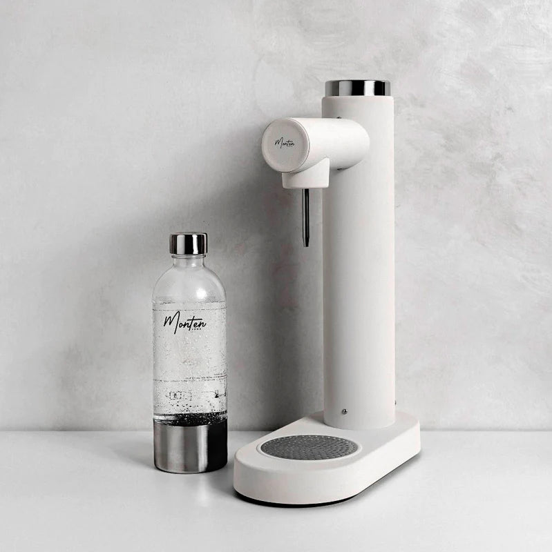 White Steel Soda Maker Machine | Sparkling Water Maker - Monten Soda